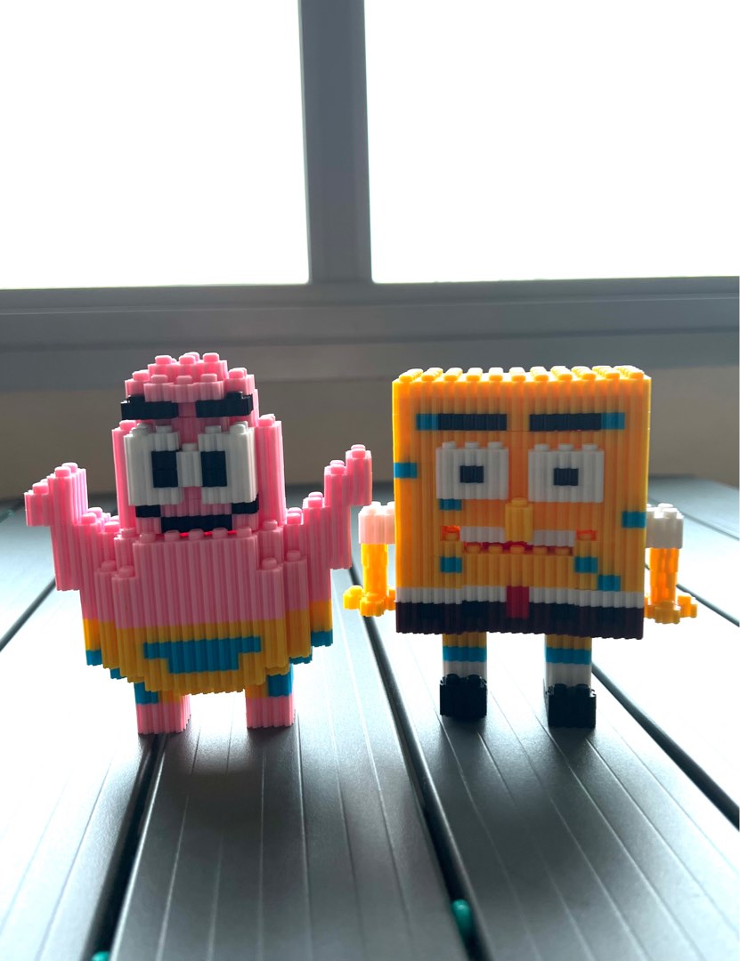 Cute Mini blocks Fully assembled - SpongeBob&Patrick Star, Hobbies ...