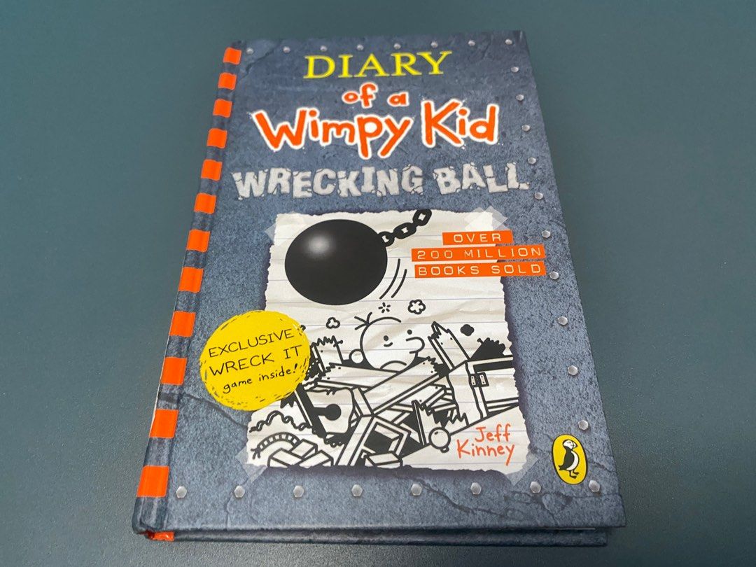 Diary of a wimpy kid 14 wrecking ball, 興趣及遊戲, 書本 & 文具, 小說 & 故事書 - Carousell