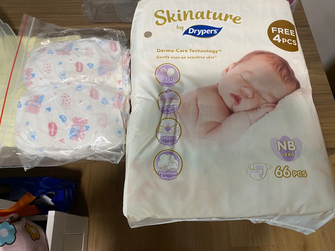 Drypers Skinature Newborn tape diaper, Babies & Kids, Bathing ...