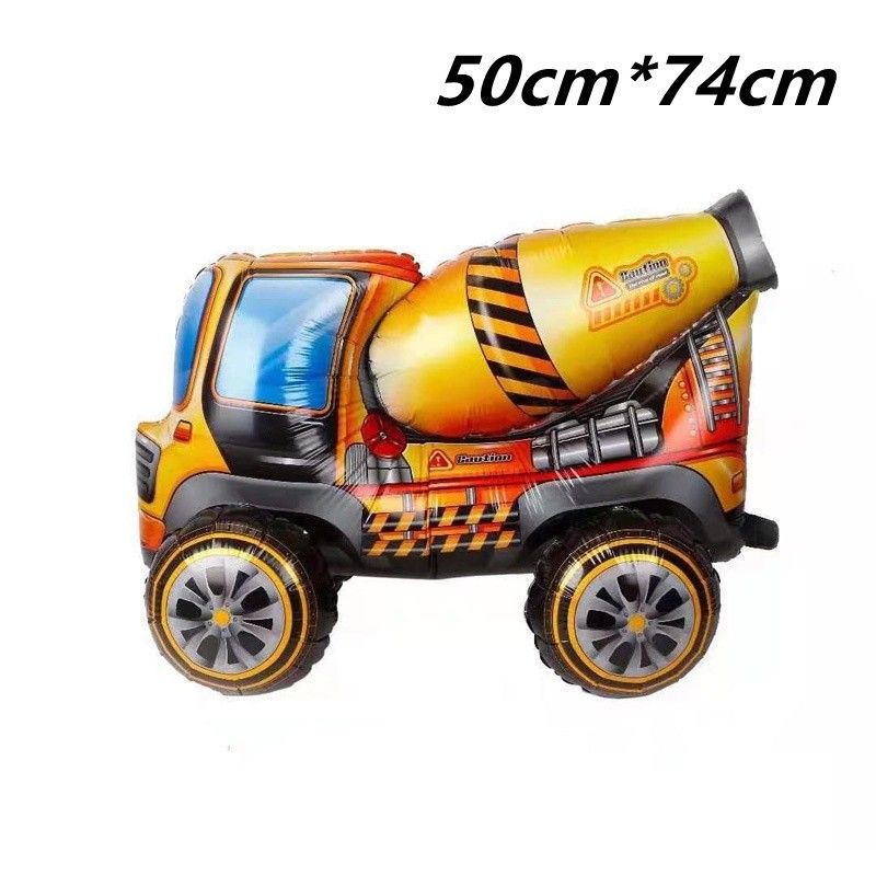 Excavator trucks construction party balloon aluminium foil inflatable ...