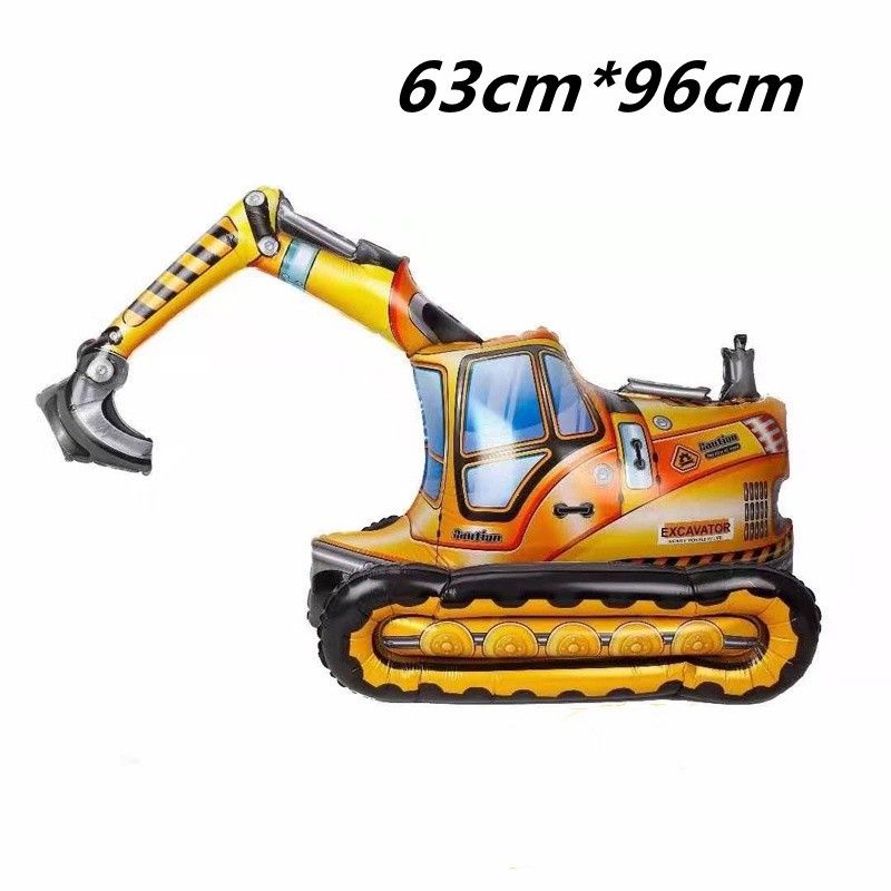 Excavator trucks construction party balloon aluminium foil inflatable ...