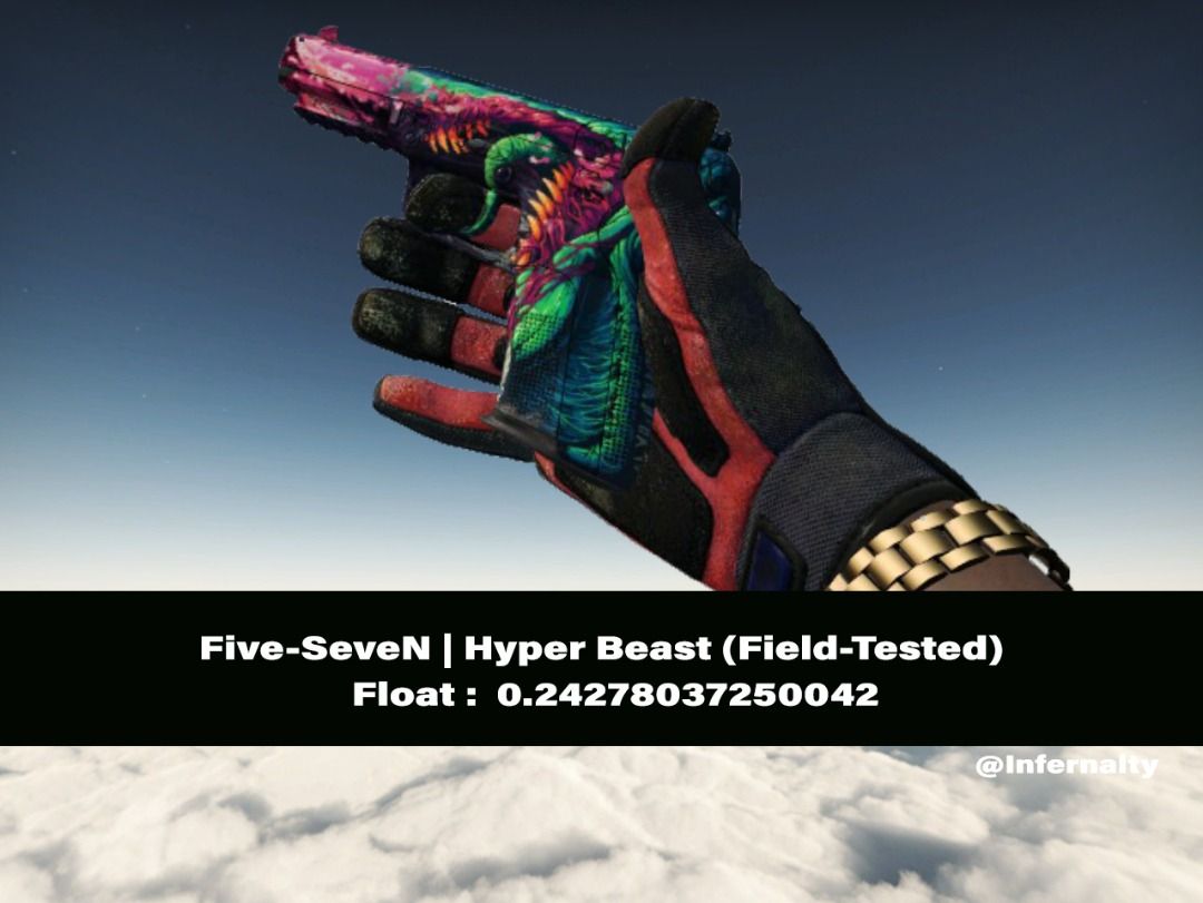 Five-SeveN Hyper Beast FT CSGO SKINS KNIVES, Video Gaming, Gaming ...