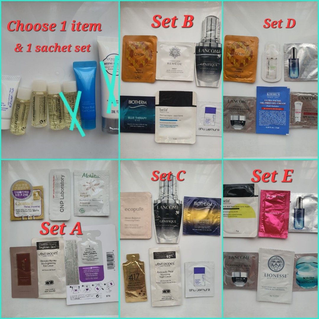 FREEBIES - Travel size skincare and sachets, Beauty & Personal Care ...