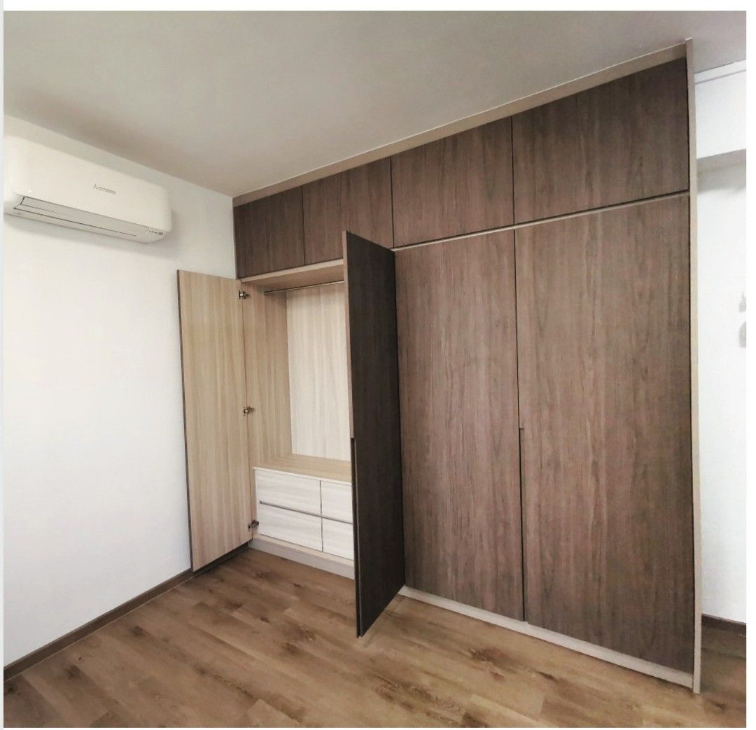 Cost $290per ft run, Full height wardrobe with laminated finished ...
