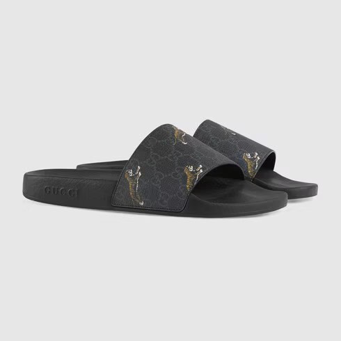 Gucci Tiger Slides, Men's Fashion, Footwear, Flipflops and Slides on ...