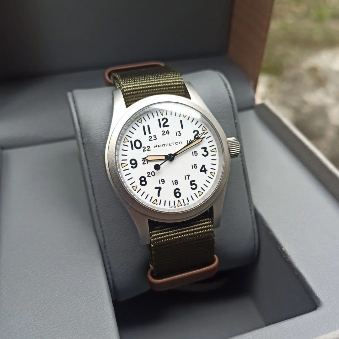 Hamilton Khaki Field Mechanical - White Polar - H69439411, Luxury ...