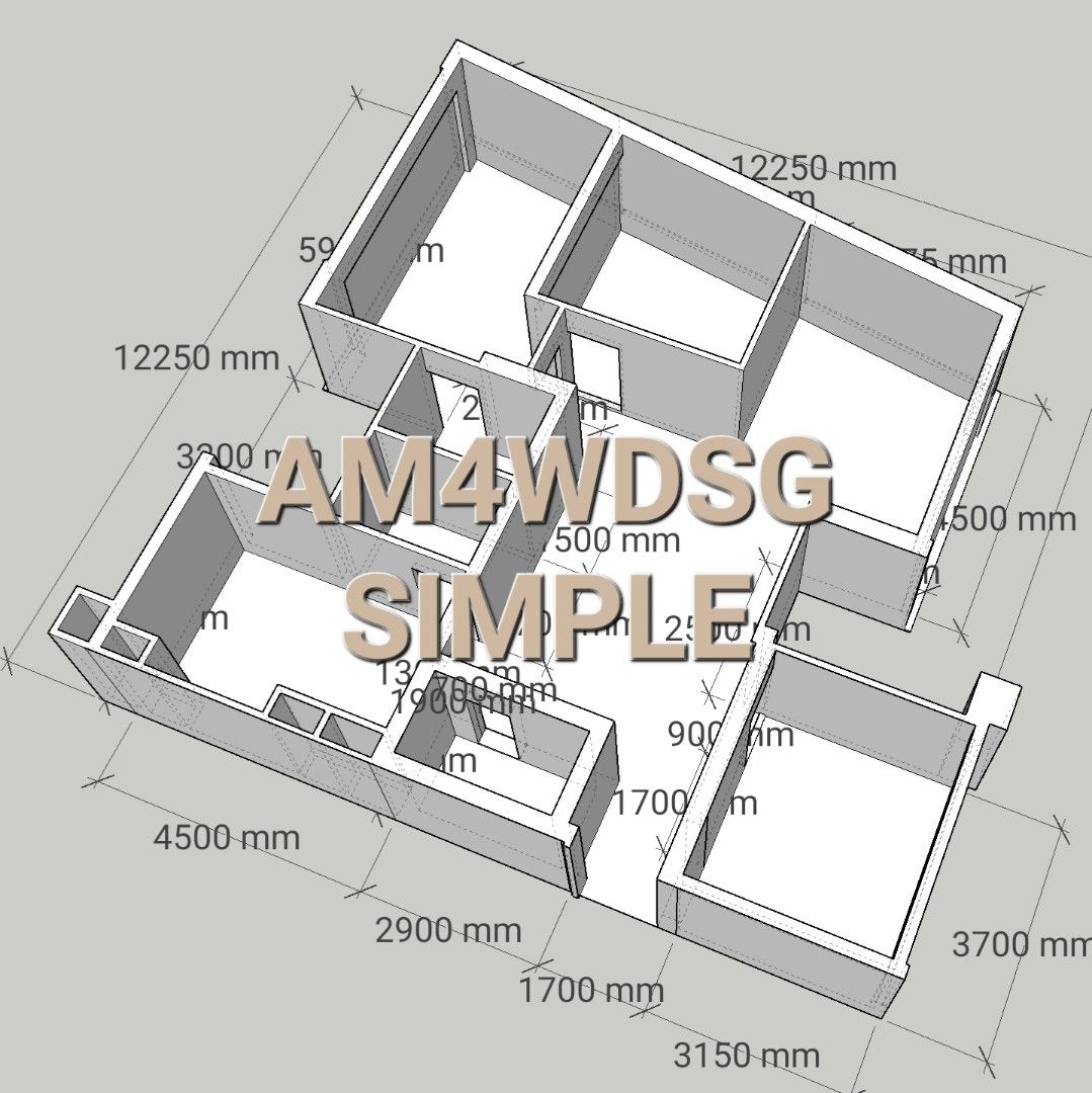 HDB layout drawing service (sketchup), Furniture & Home Living, Home ...