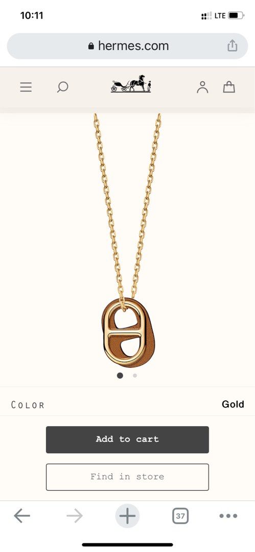 （新）Hermes earrings , have Harrods receipt ，專門店經常冇貨,加頸鏈後可當吊咀。陪驗., 名牌, 飾物 ...