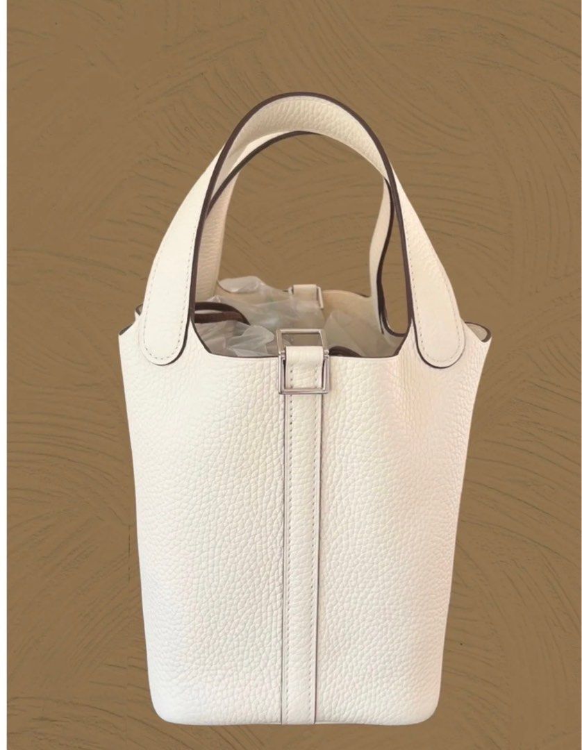 Hermes Picotin 18 Nata PHW, Luxury, Bags & Wallets on Carousell