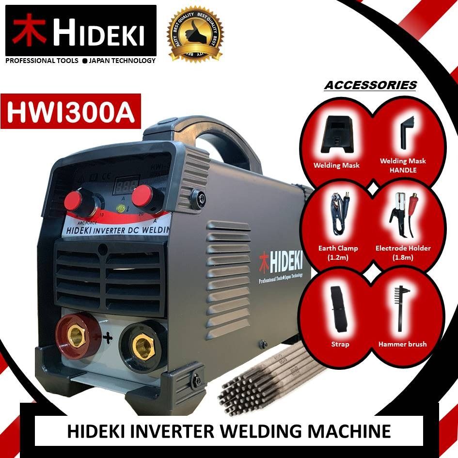 Hideki Digital Inverter Welding Machine HWI-300A free 1/8" 250g welding ...