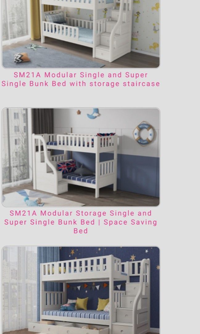 Ibenma kids modular bed with ladder, Babies & Kids, Baby Nursery & Kids Furniture, Childrens ...