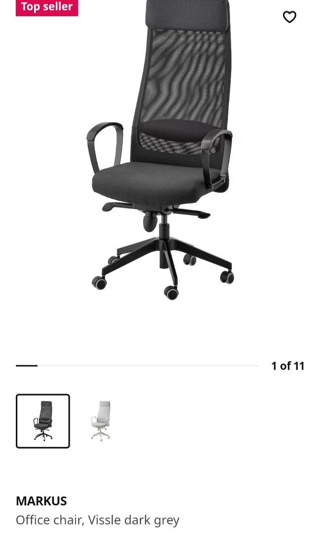 IKEA Desk Chair, Furniture & Home Living, Furniture, Chairs on Carousell
