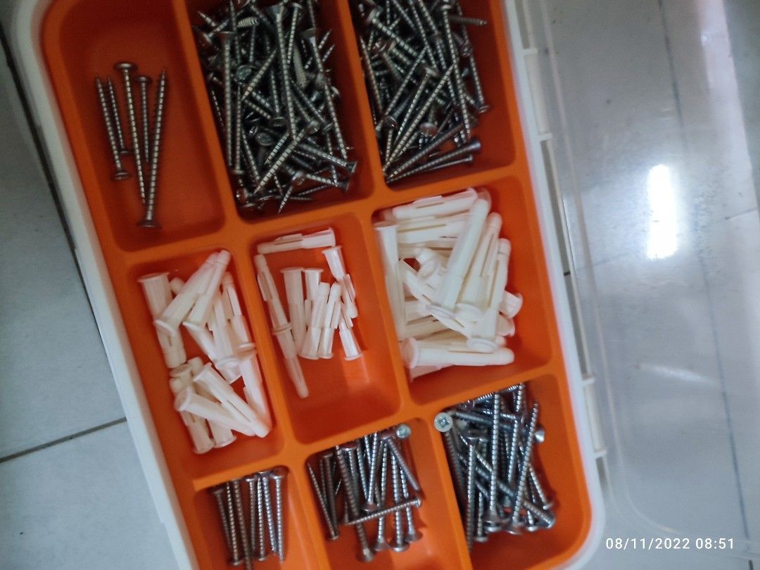 IKEA FIXA 260 Piece Screw and Plug Set / Skru, Furniture & Home Living ...