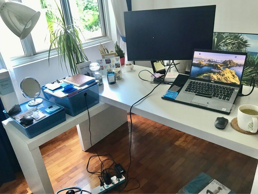Ikea wrap around Office Table, Furniture & Home Living, Furniture ...