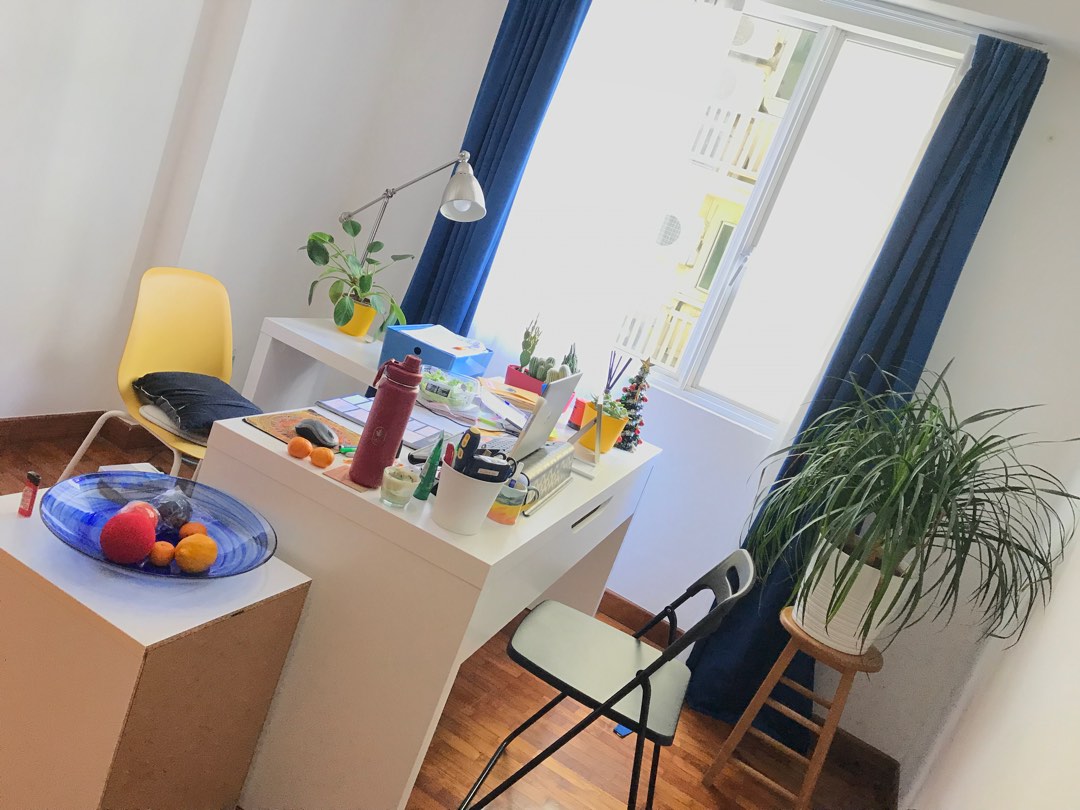 Ikea wrap around Office Table, Furniture & Home Living, Furniture ...