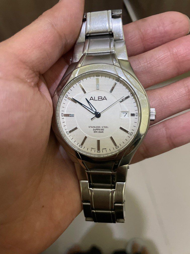 Jam Tangan Pria Alba Original, Fesyen Pria, Jam Tangan di Carousell