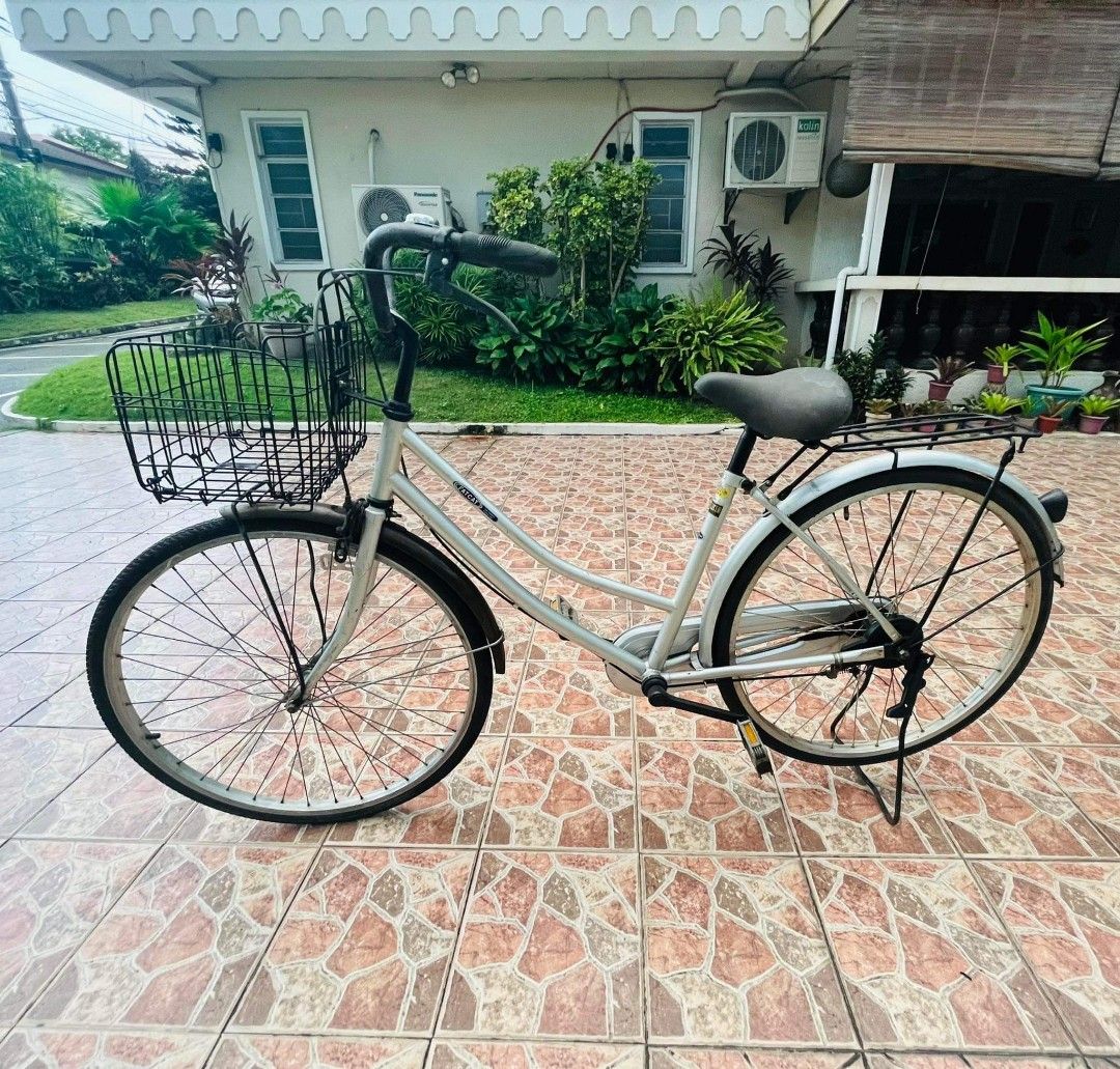 Japan Bike Fat Cat Mamachari Silver, Sports Equipment, Bicycles & Parts ...