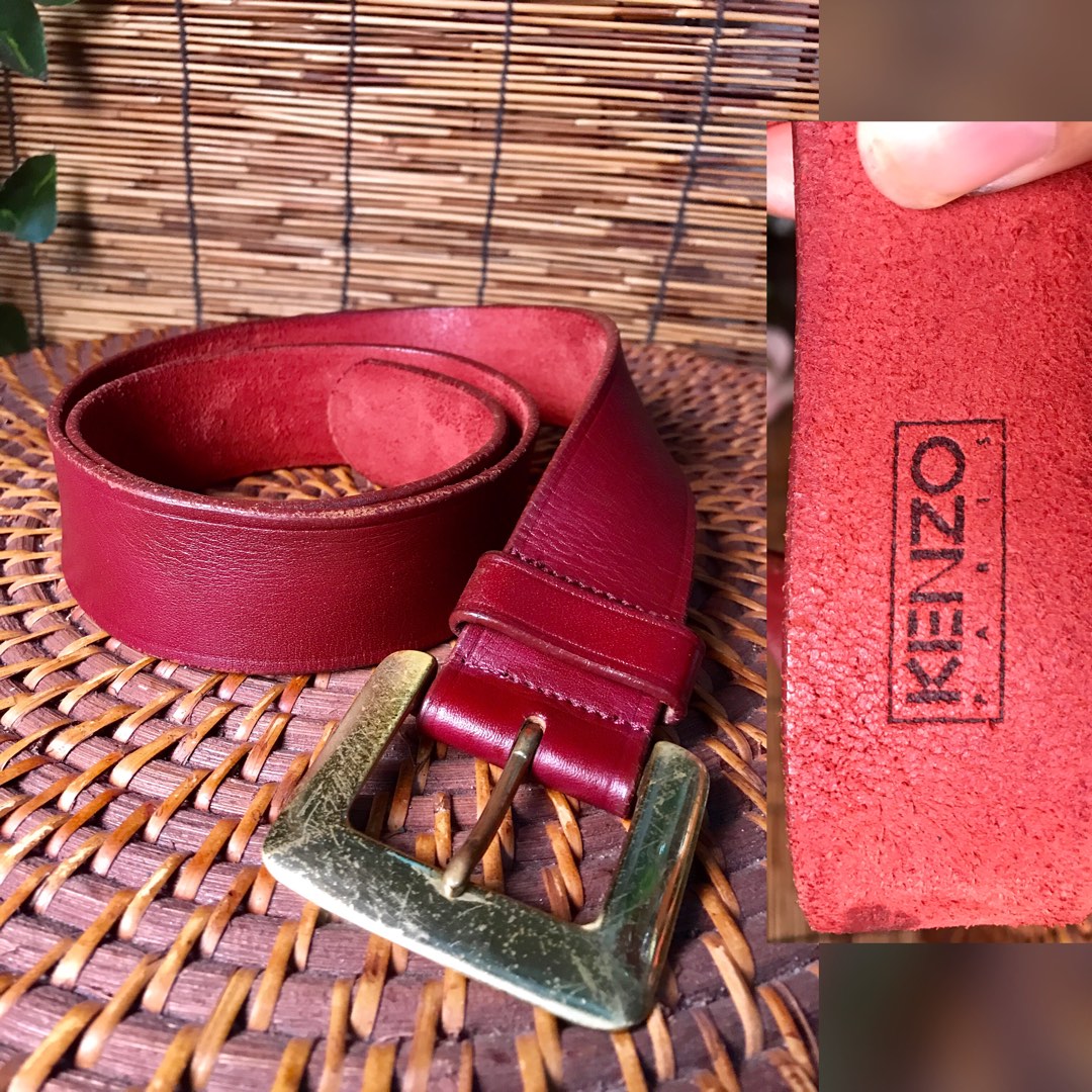 KENZO Genuine (thick ) Leather Vintage Belt, Men's Fashion, Watches ...
