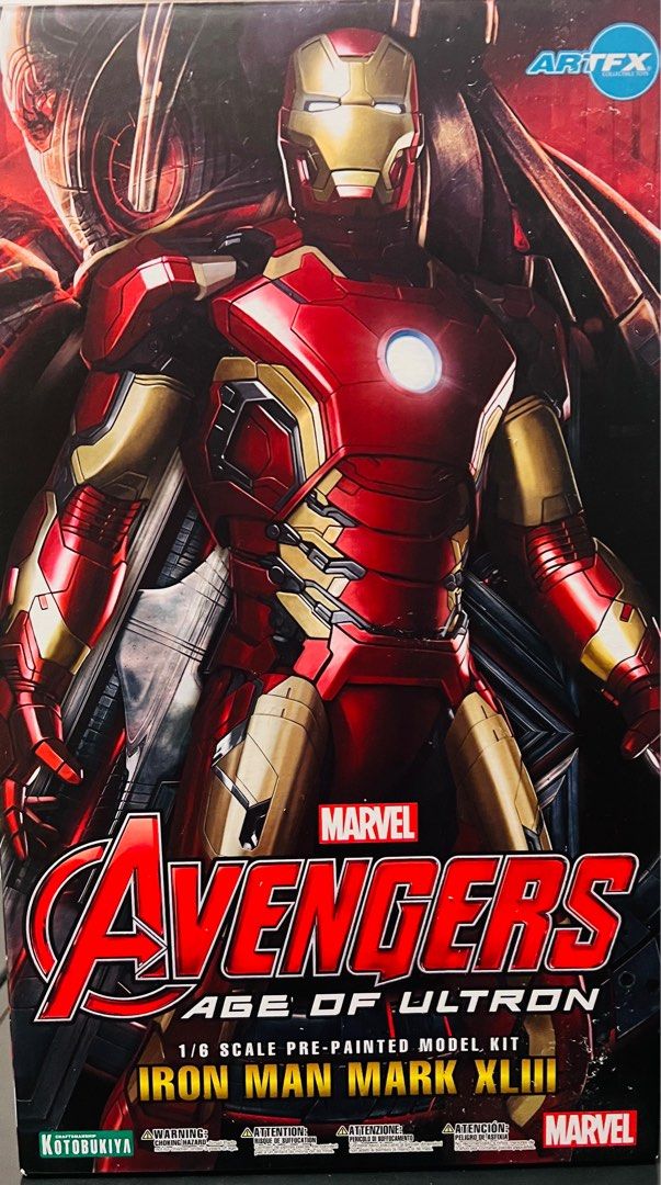 KOTOBUKIYA ARTFX IRON MAN MARK 43 1/6 SCALE AVENGERS AGE OF ULTRON ACTION FIGURE, Hobbies & Toys ...