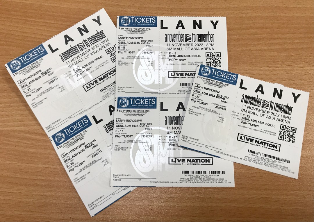 Lany Concert Ticket Manila (November to Remember) nov 11, Tickets ...