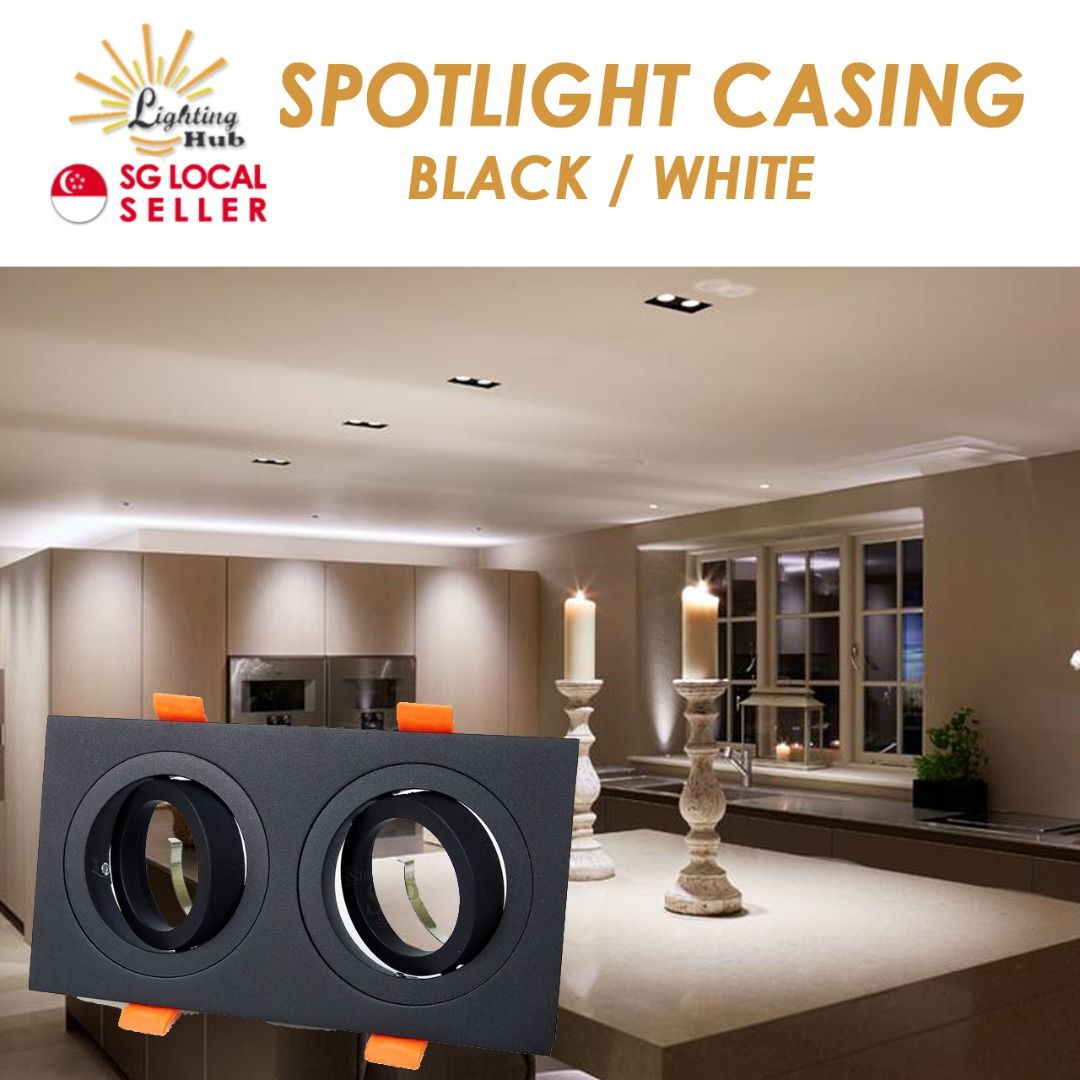 LED Recessed spotlight casing (Square/Double) / FREE Gu10 holder ...