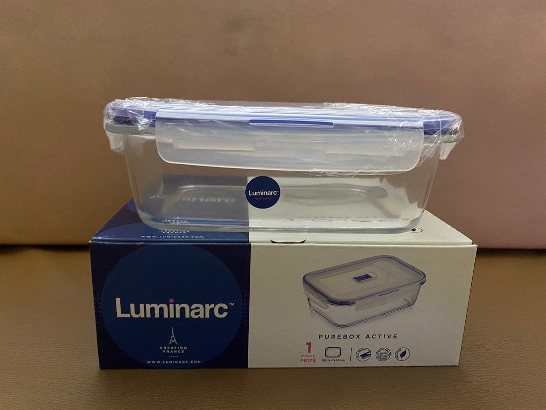 Luminarc glass storage box, Furniture & Home Living, Kitchenware ...