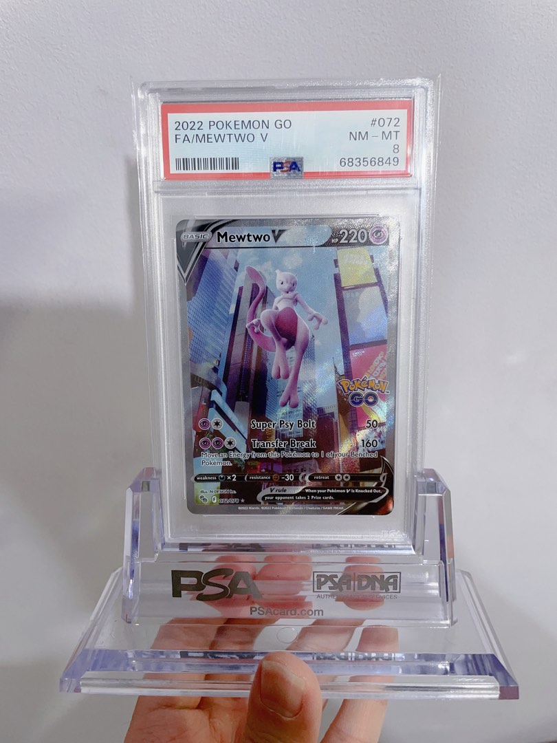 Mewtwo V PSA8 AA pokemongo, Hobbies & Toys, Toys & Games on Carousell