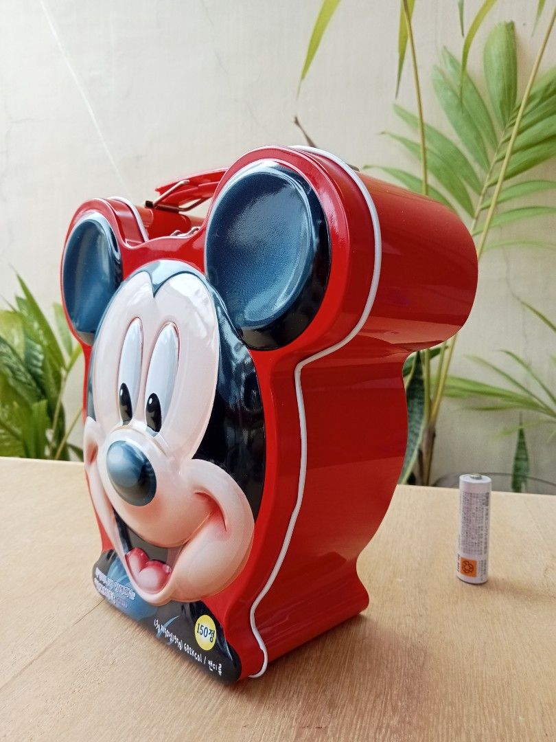 Mickey Mouse Can Coin bank with Mini Red Padlock and Keys, Hobbies ...