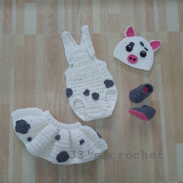 Moana Pua Pig Crochet Baby Costume, Babies & Kids, Babies & Kids ...