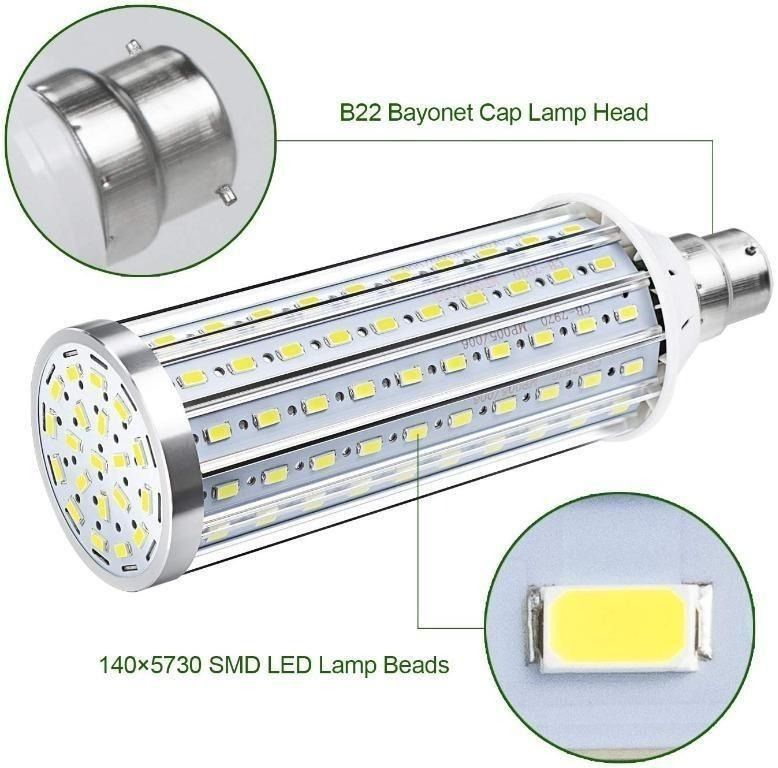 New Arrival! B22 LED Corn Light Bulb,45W Equivalent 450W Cool White ...
