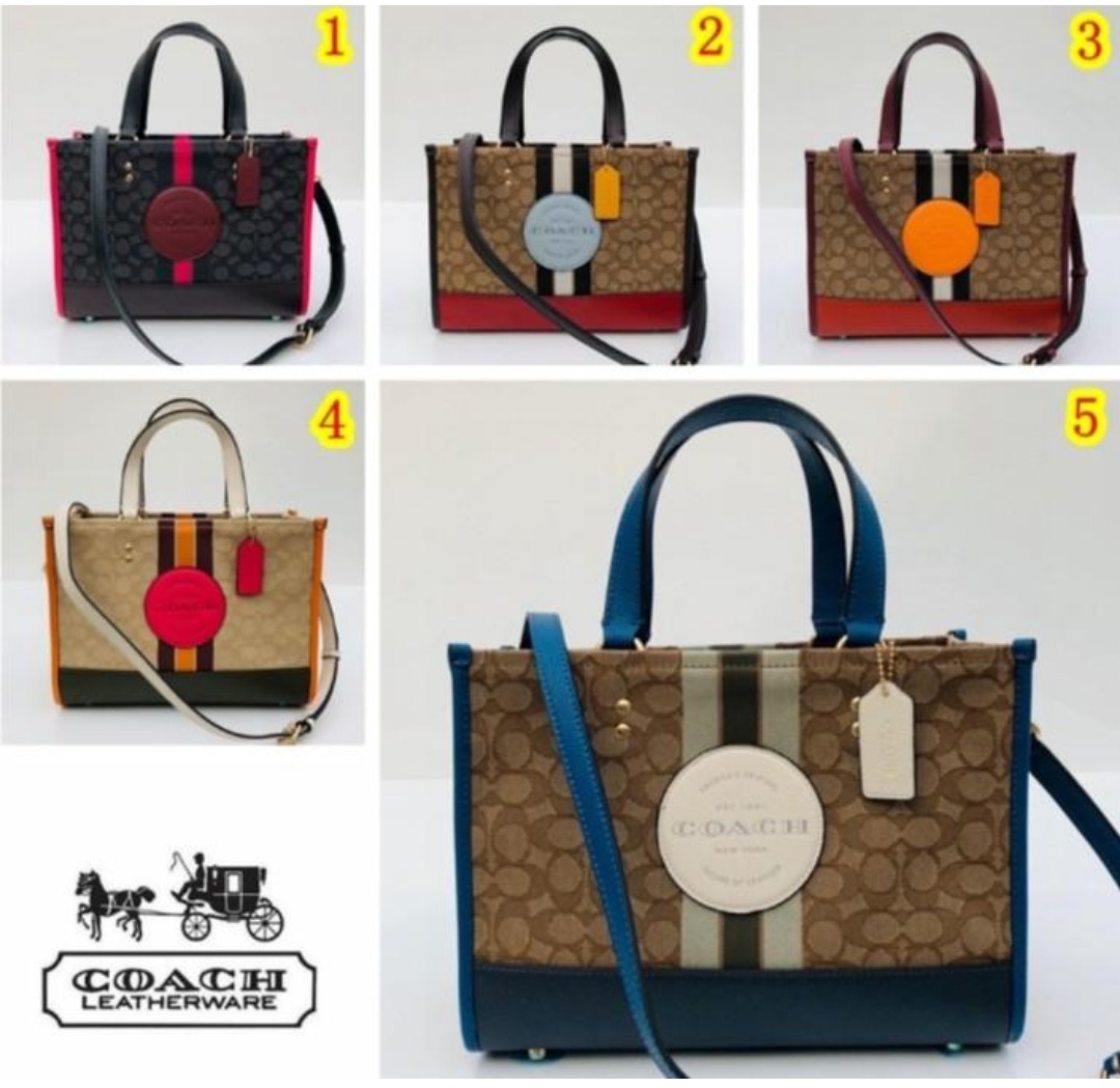 New Coach Original Dempsey Carryall In Signature Jacquard With Stripe ...