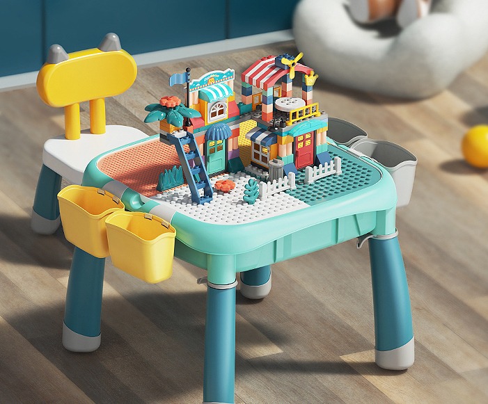 NEW LEGO TABLE study dinning chair Lego building block tableChair Set ...