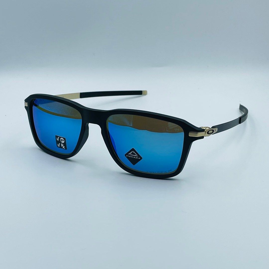 Oakley Wheelhouse Satin Black Polarized Prizm Sapphire Custom, Men's ...