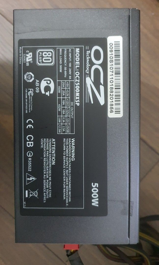 OCZ PSU Modstream 500W, G.Skill Ripjaws DDR-1600 4GB Ram, Computers ...