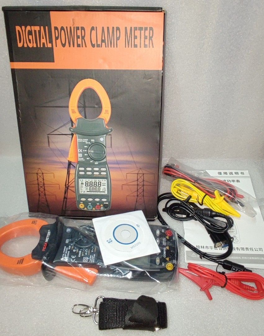 PEAKMETER MS2205 Multimeter Three-Phase Clamp Meter Multi-Function ... PEAKMETER MS2205 Multimeter Three-Phase Clamp Meter Multi-Function ...