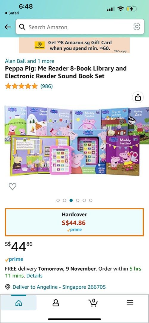 Peppa Pig: Me Reader 8-Book Library and Electronic Reader Sound Book Set, Hobbies & Toys, Books ...