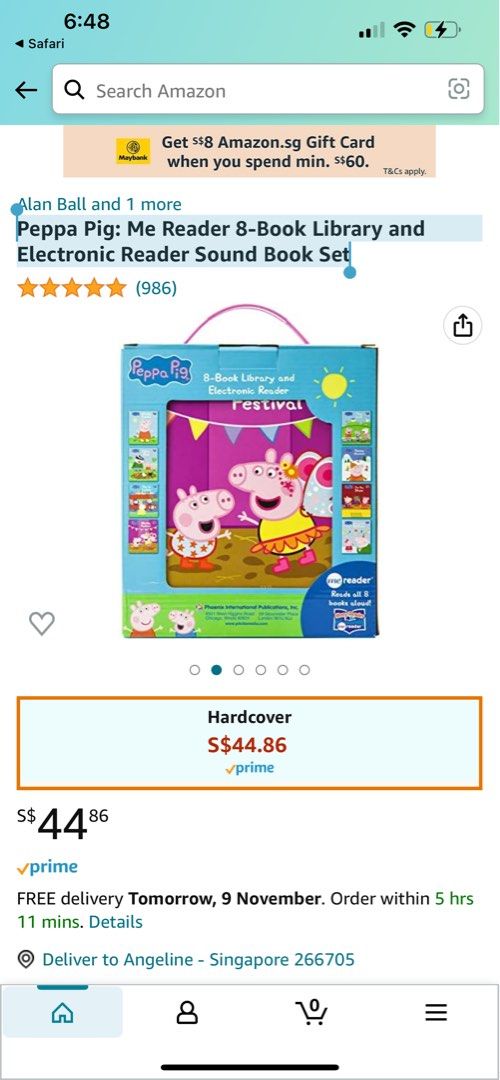 Peppa Pig: Me Reader 8-Book Library and Electronic Reader Sound Book ...