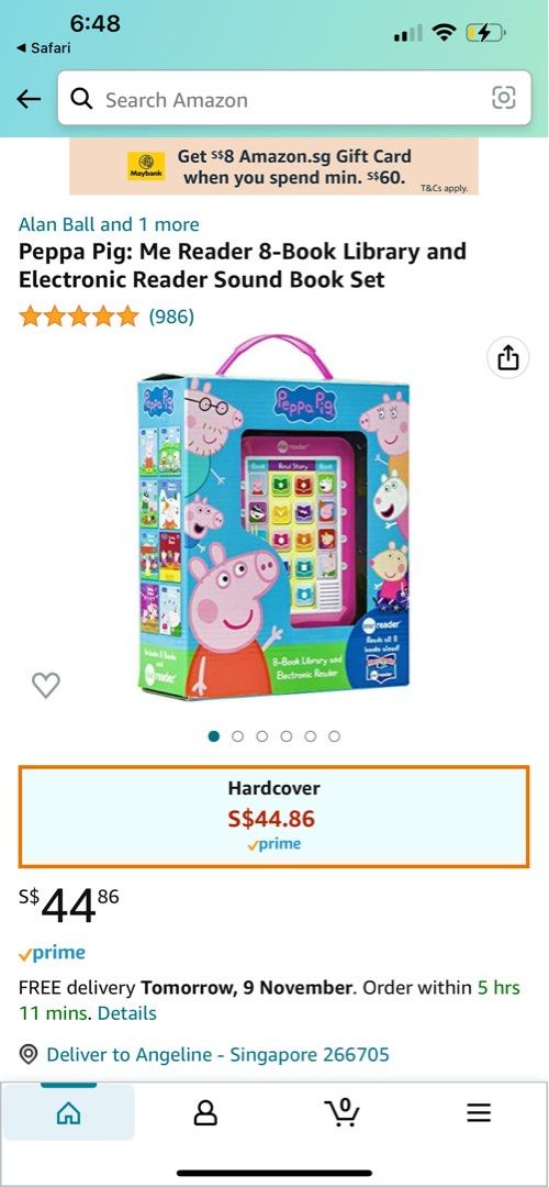 Peppa Pig: Me Reader 8-Book Library and Electronic Reader Sound Book ...
