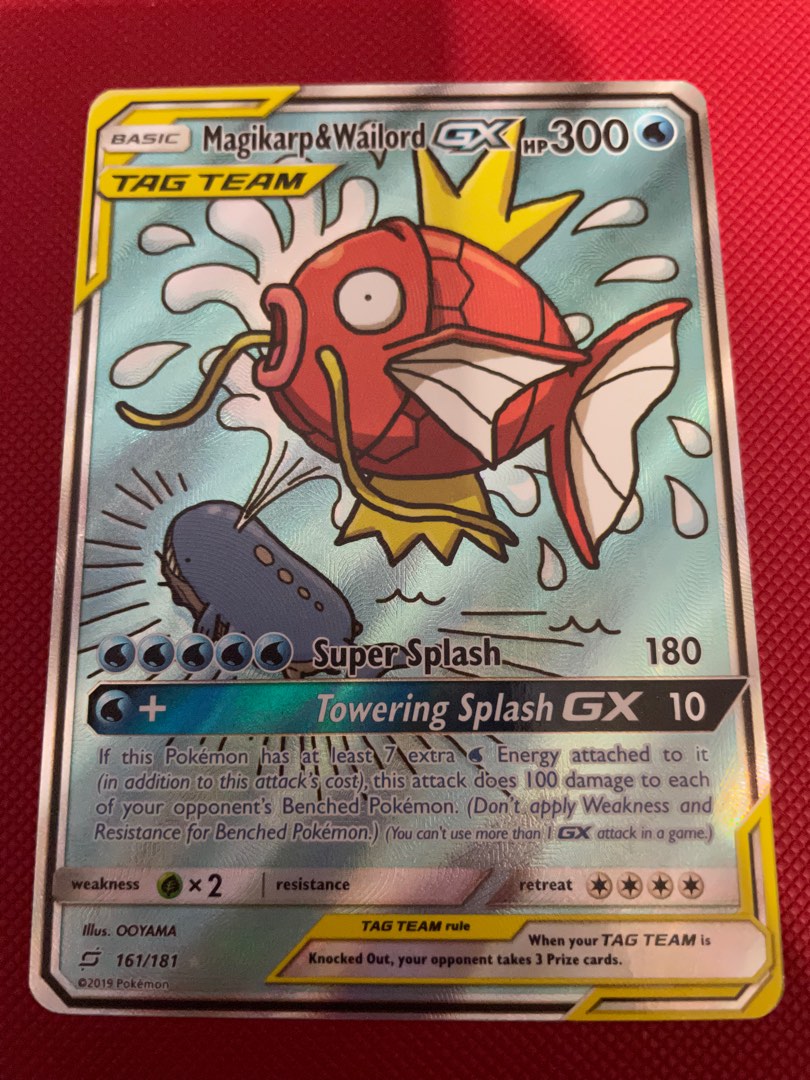 Pokemon TCG trading card game Team Up Magikarp Wailord GX Alternate Art ...