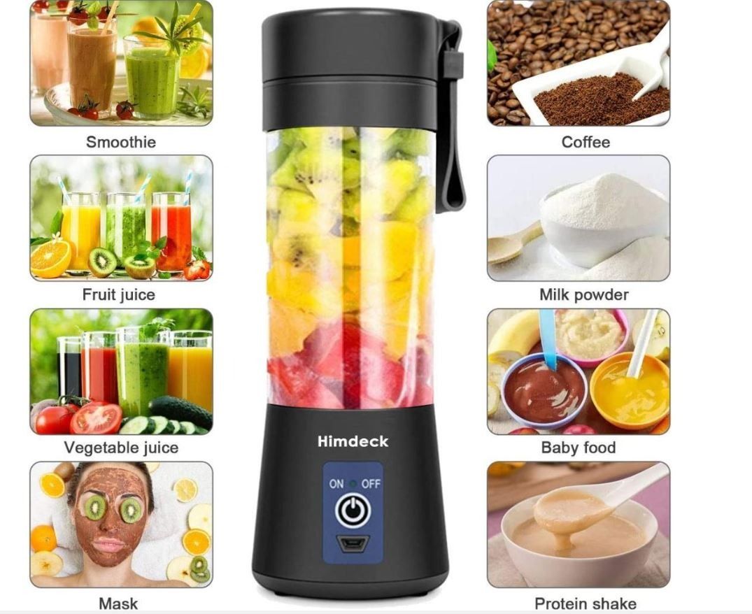 Portable Blender, for Smoothies and Shakes Handheld Fruit Blender ...