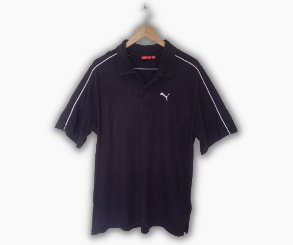 Puma polo shirt with white strips, Men's Fashion, Tops & Sets, Tshirts ...