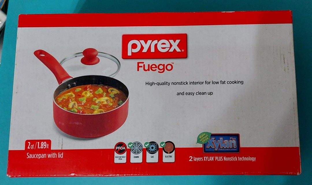 Pyrex Fuego Saucepan with Lid, TV & Home Appliances, Kitchen Appliances ...