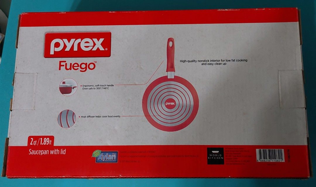 Pyrex Fuego Saucepan with Lid, TV & Home Appliances, Kitchen Appliances ...
