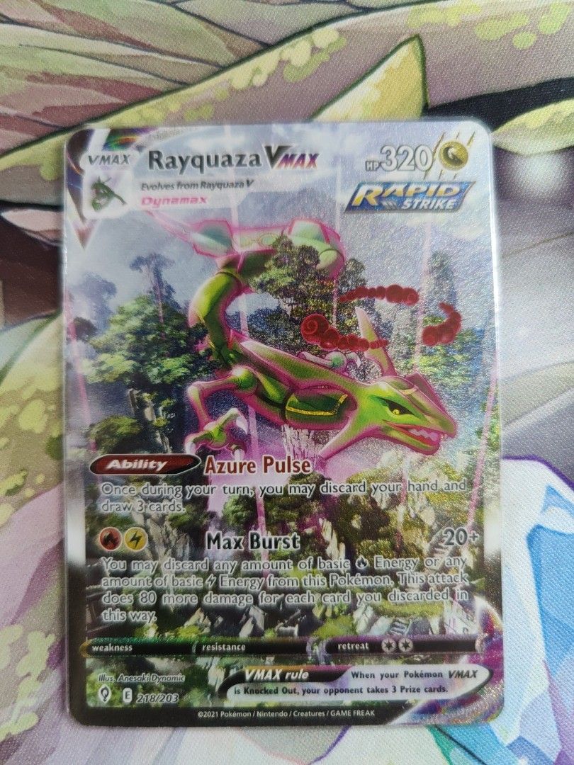Rayquaza vmax Alternate art, Hobbies & Toys, Toys & Games on Carousell