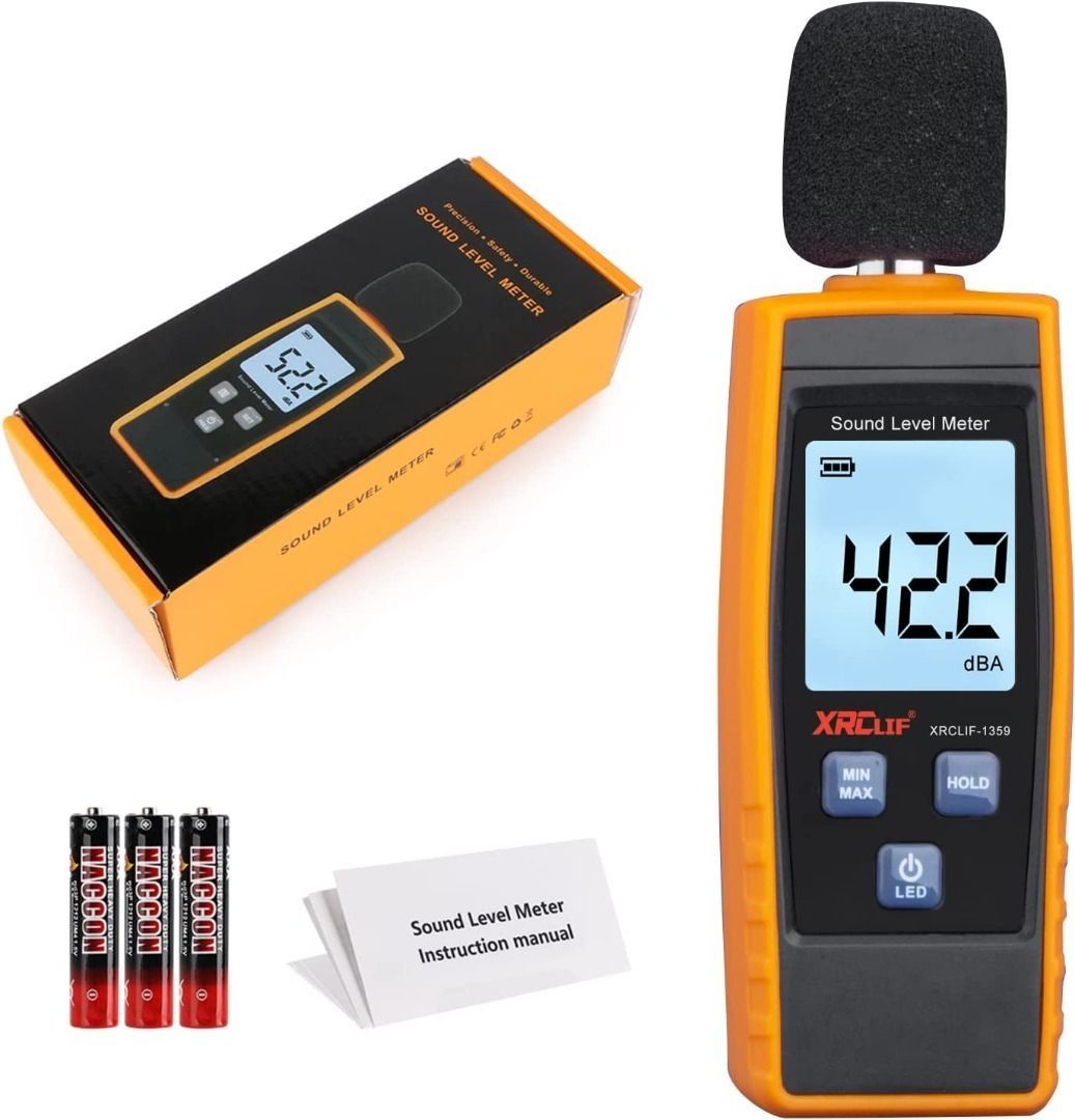 Ready stock! Decibel Meter Sound Level Reader 30-130dB(A), Hand-held Sound Noise Meter with ...