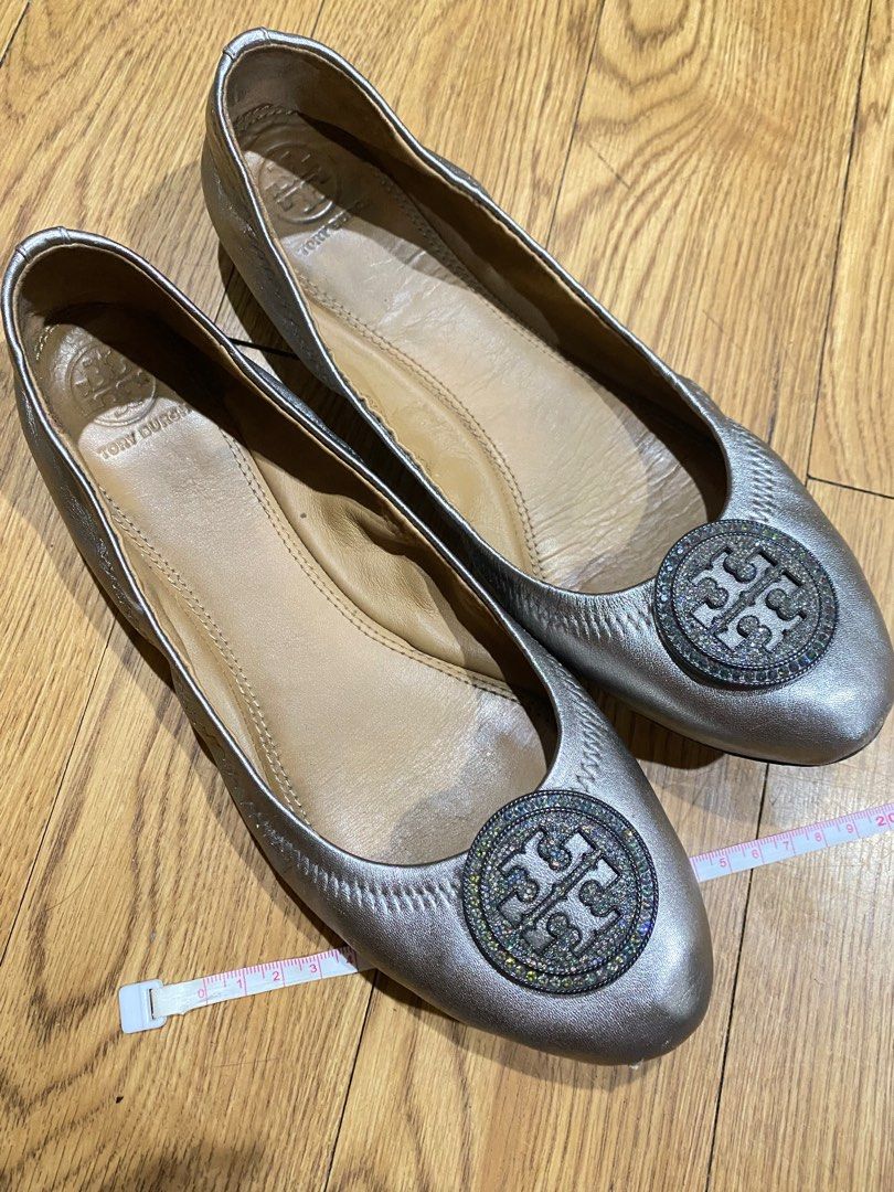 *RUSH SALE* TORY BURCH Reva metallic ballet flats in pewter (from Php15 ...