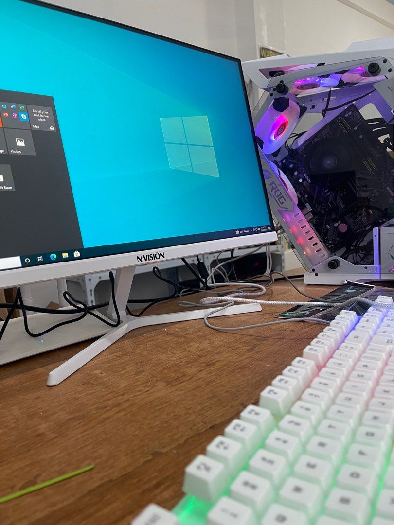 RYZEN 5 5600G White Build setup cyborg, Computers & Tech, Desktops on ...