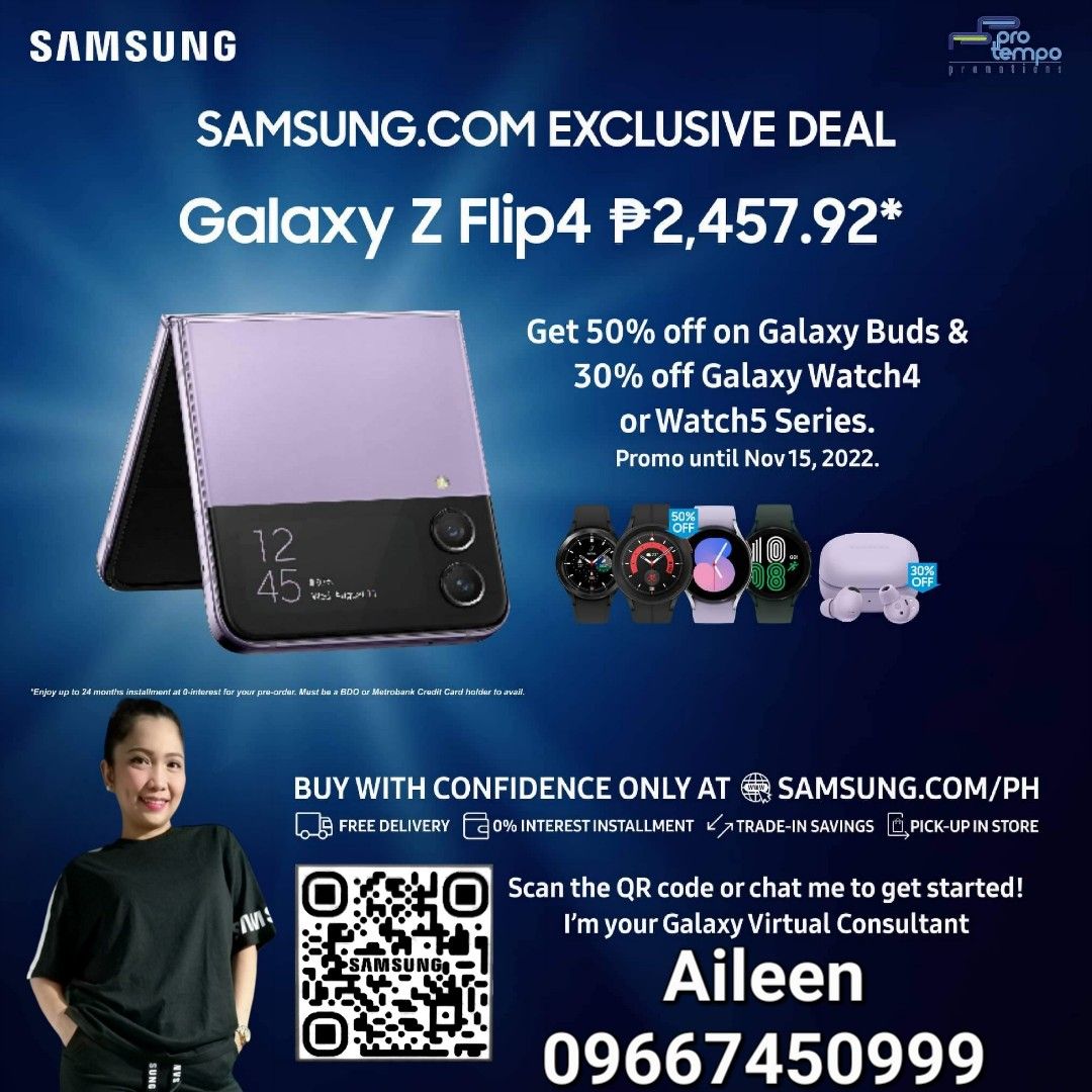 Samsung Galaxy Z FLIP4 Promo!, Mobile Phones & Gadgets, Mobile Phones ...