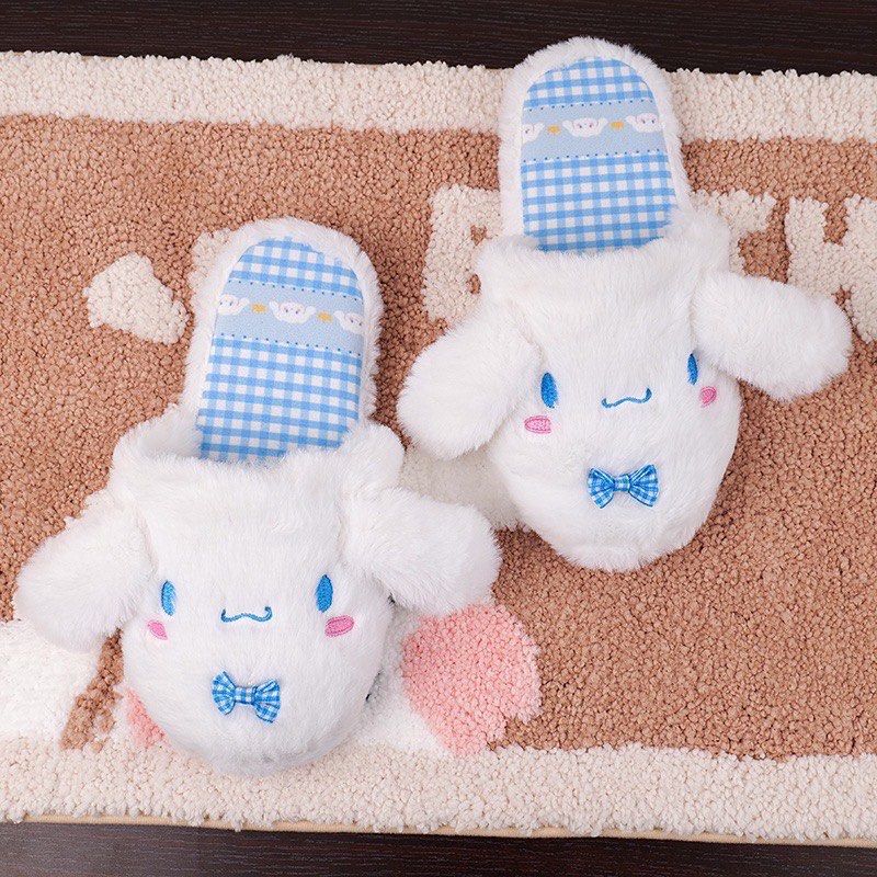 Sanrio Characters Gingham plush Kawaii bedroom slippers - My Melody ...
