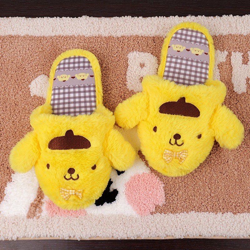 Sanrio Characters Gingham plush Kawaii bedroom slippers - My Melody ...